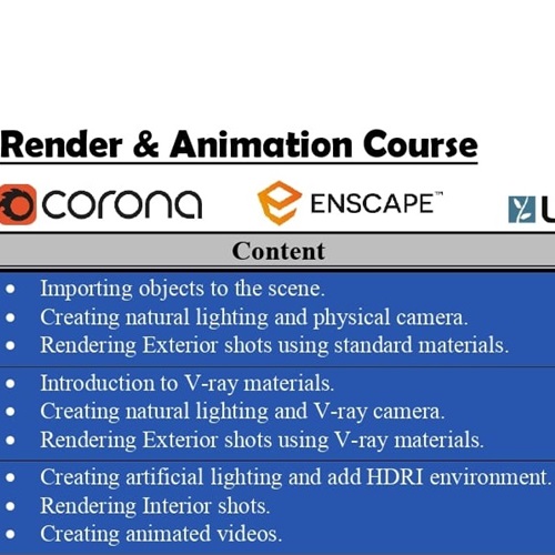 Modern Academy For engineering: (Render & Animation) دورة